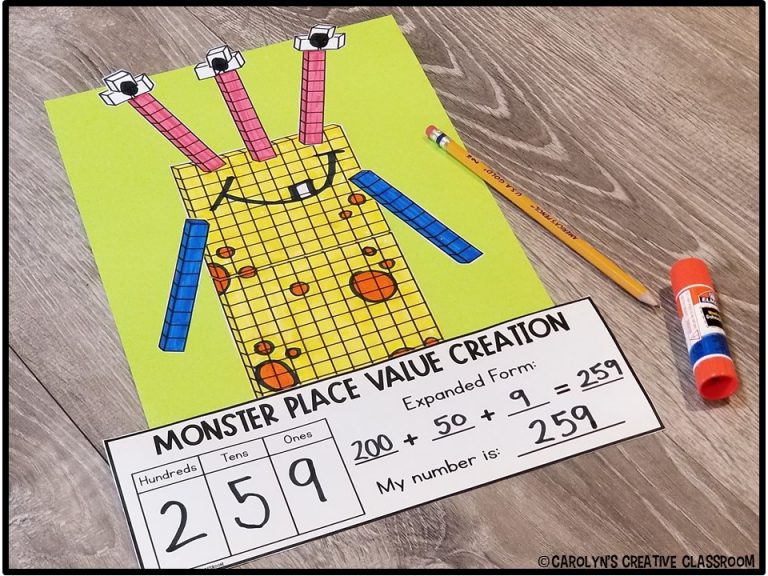 Place Value Creativity [Halloween Monster Math Theme]