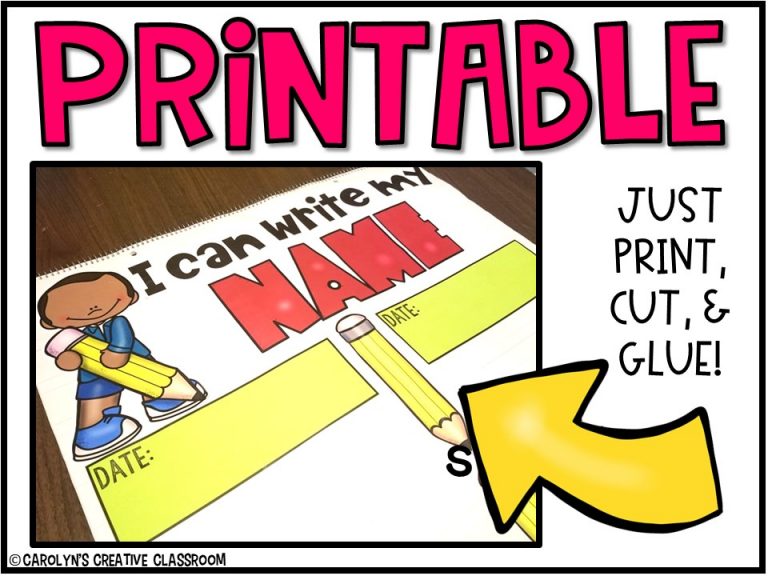 I Can Write My Name Anchor Chart | Back to School Anchor Chart | PreK ...