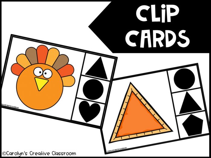 2d Shapes Math Center | Math Thanksgiving Center | 2D Shapes Turkeys