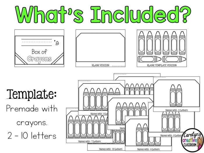 Name Practice Craft – Hands-on Practice – Crayon Craft for Bulletin Board