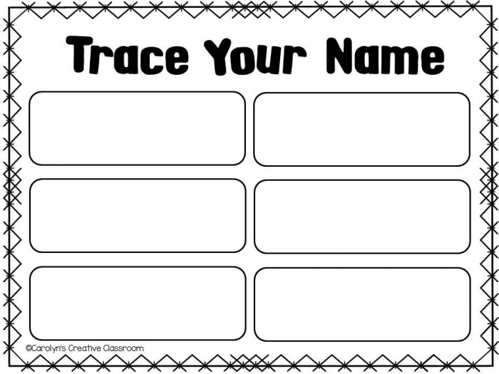 EDITABLE Name Practice Sheets