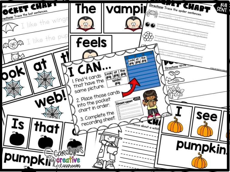 Predictable Sentences – October (Fire Safety, Halloween, Pumpkin Life ...