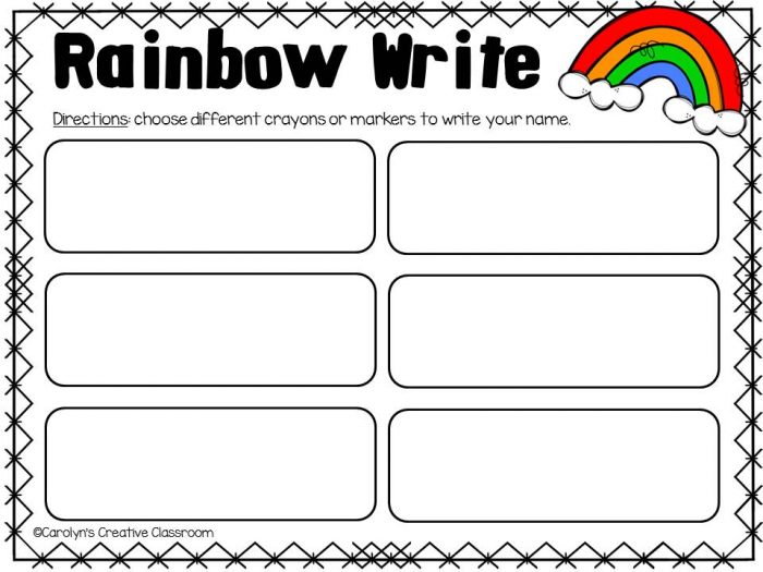EDITABLE Name Practice Sheets