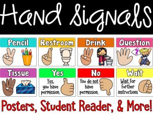 EDITABLE Hand Signal Posters, Student Reader, Teacher Book, Anchor Chart