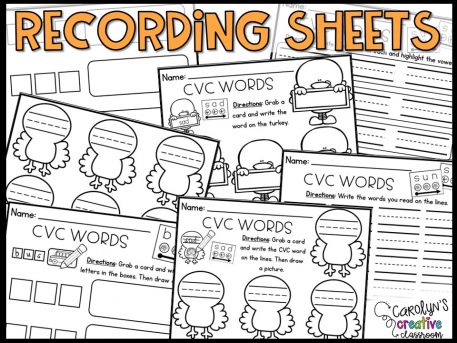 Turkey Literacy Center – Blending CVC words Center