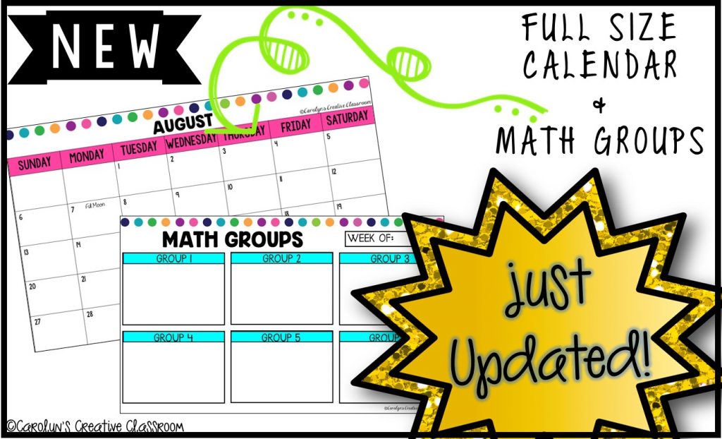 Editable Teacher Planner 2021-2022 Teacher Calendar – FREE UPDATES!
