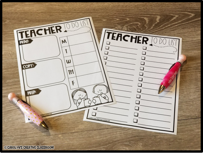 FREEBIE Teacher To Do List