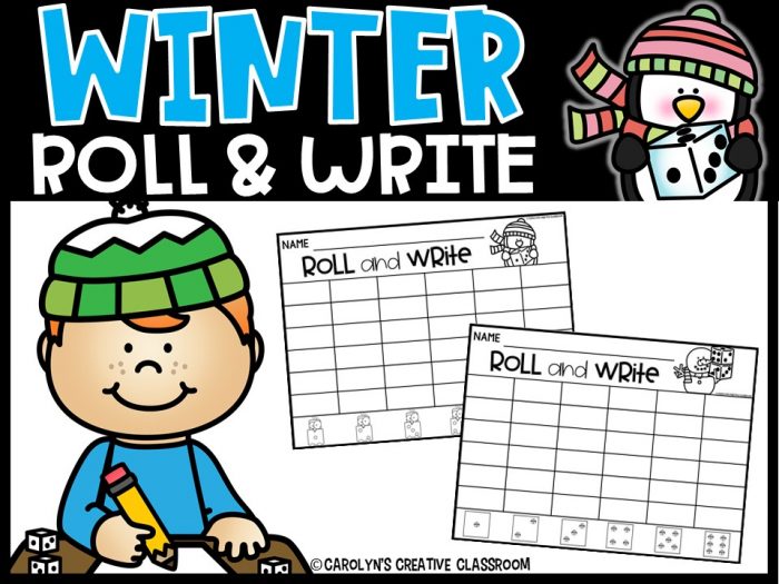 Roll and Write: Winter Edition – Carolyn's Creative Classroom