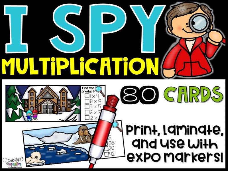 I Spy Multiplication | January Edition [Winter Theme]
