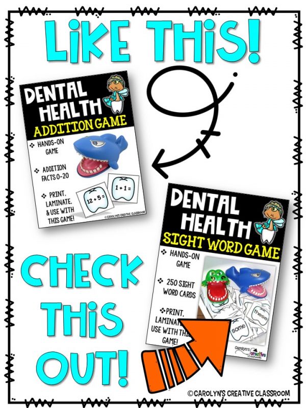 Addition Game! Dental Health Addition Math Center