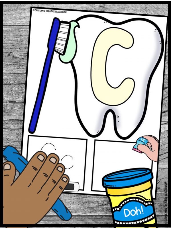 Alphabet Mat Dental Health | Alphabet Playdoh Stampers | Dental & Tooth ...