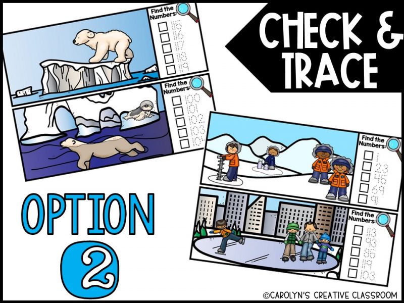 I Spy Numbers to 120 Math Center – January Edition [Winter]