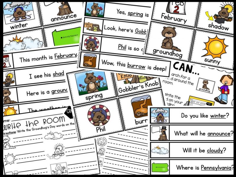 February Write the Room – Groundhog’s Day Write the Room