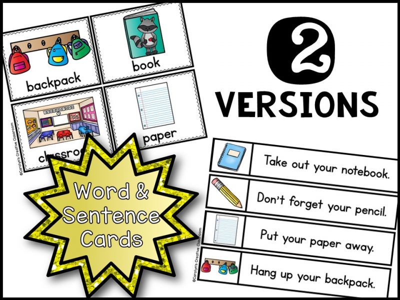 August Write the Room – Back to School