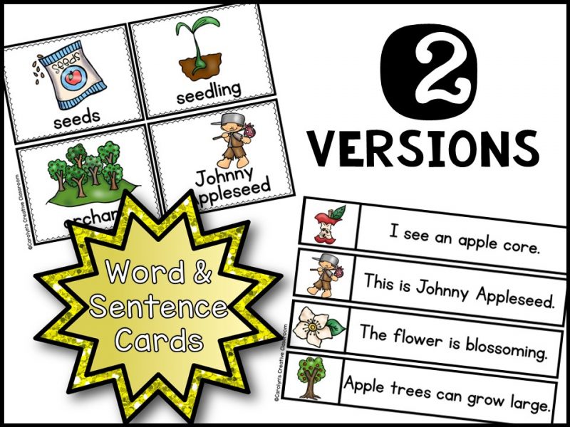 September Write the Room – Apples and Johnny Appleseed Write the Room