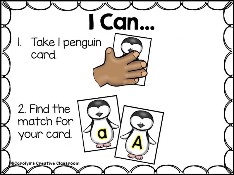 Penguin Alphabet Literacy Center – Winter Center