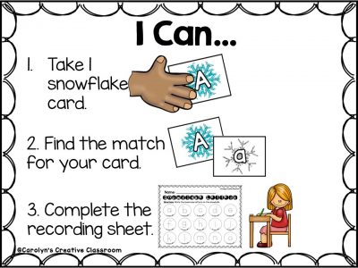 Snowflake Alphabet Literacy Center – Winter Center