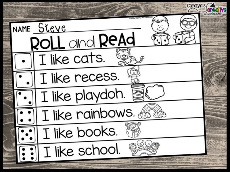 EDITABLE Roll and Read