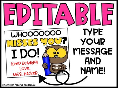 Teacher Postcards: We miss you students!