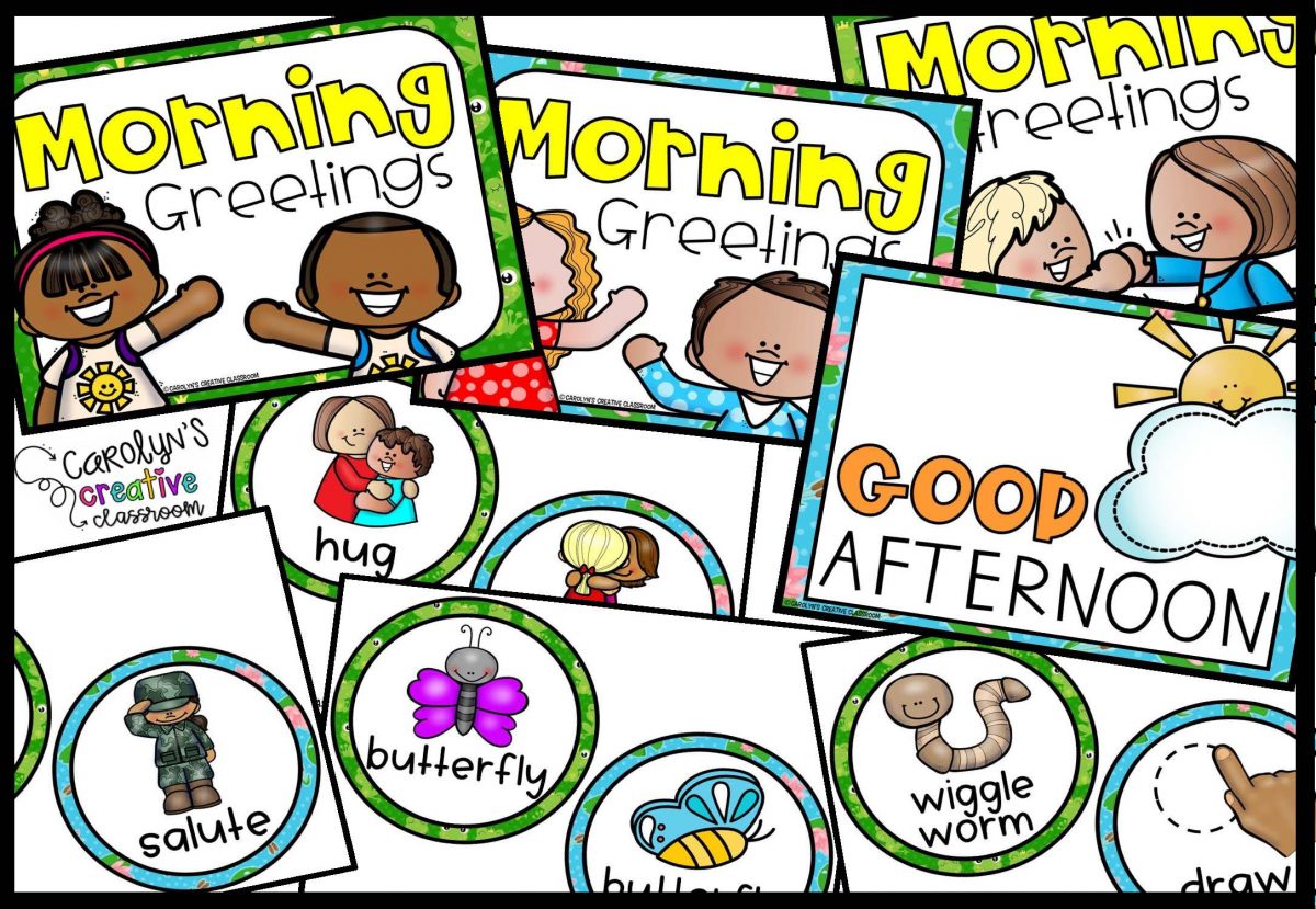 Editable Morning Greetings Choices – Greeting Signs Frog Theme