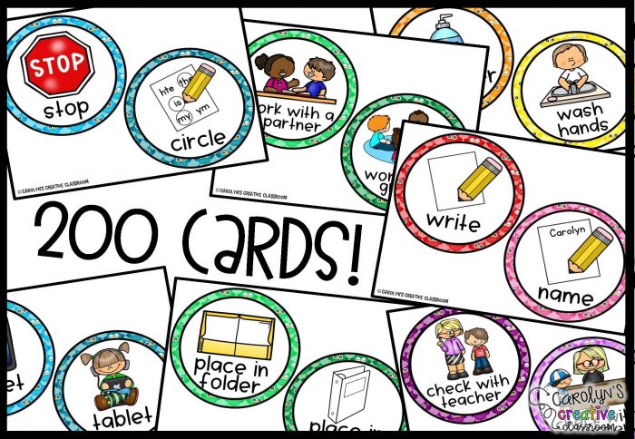 EDITABLE Visual Picture Direction Cards – Owls Picture Directions