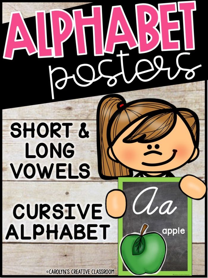 Chalkboard Bright Alphabet – Cursive Alphabet
