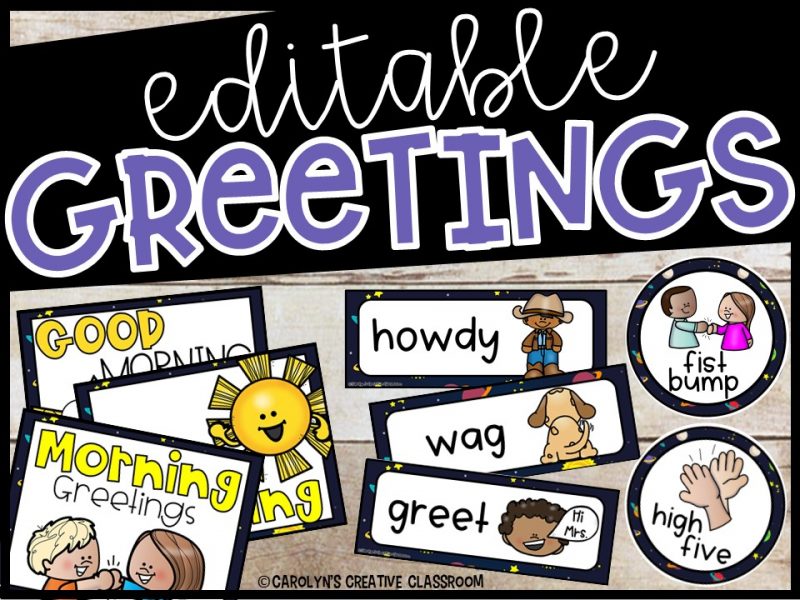 Editable Morning Greetings Choices – Greeting Signs Outer Space