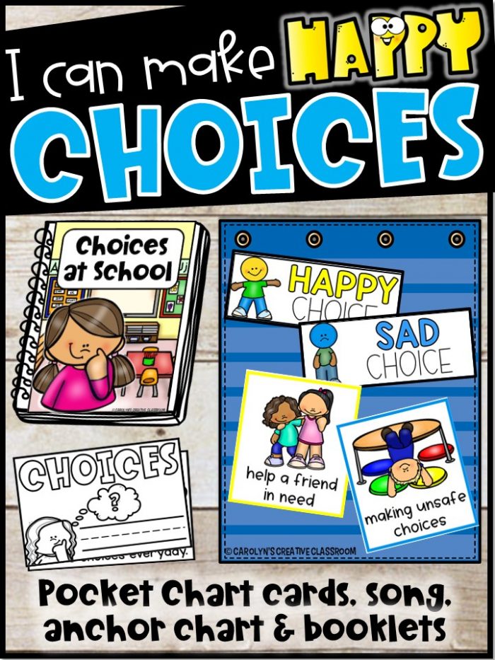 Making Choices Cards & Student /Teacher Booklets | Happy and Sad Choices