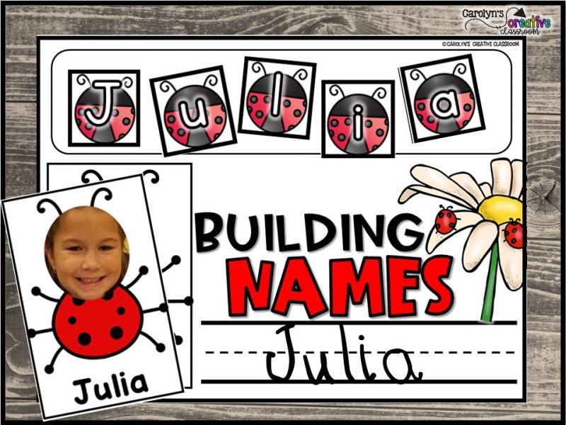 Spring Ladybug Center – Building Sight Words or Names (USE ANY WORD LIST!)