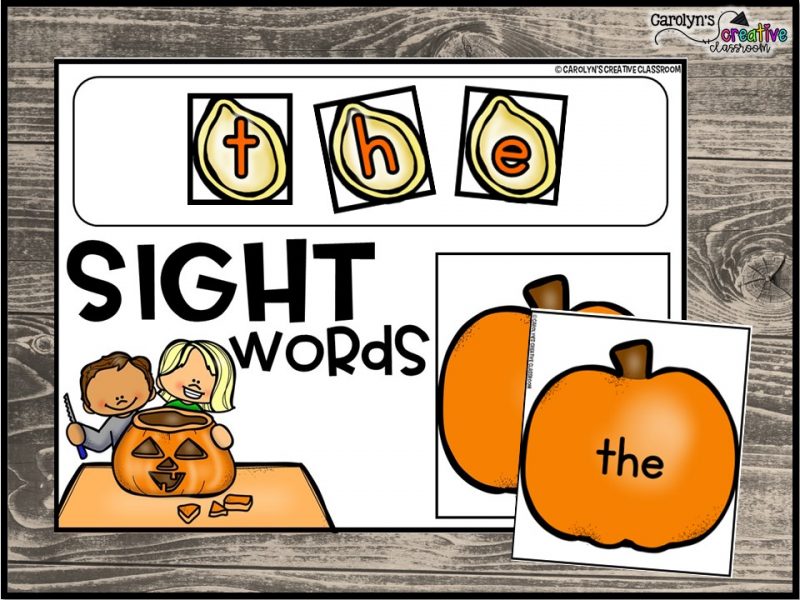 EDITABLE Pumpkin | Building Sight Words or Names (USE ANY WORD LIST!)