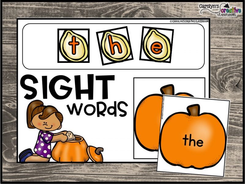 EDITABLE Pumpkin | Building Sight Words or Names (USE ANY WORD LIST!)
