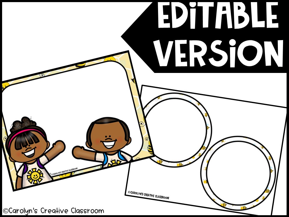 Editable Morning Greetings Choices – Greeting Signs Bee (Set #2)