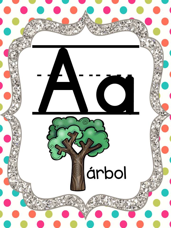 Spanish Alphabet – Polka Dot Themed