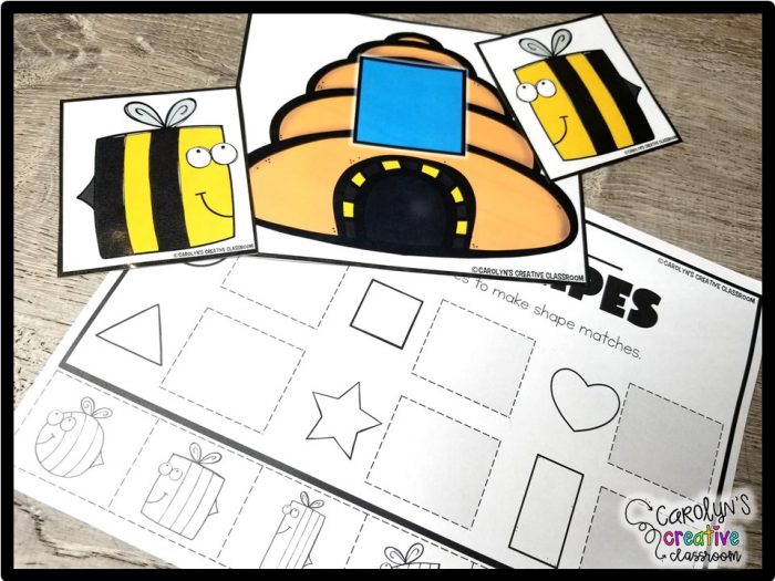 2d Shapes Math Center | Math Bug Center | Bee 2D Shapes