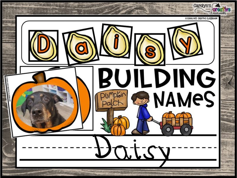 EDITABLE Pumpkin | Building Sight Words or Names (USE ANY WORD LIST!)