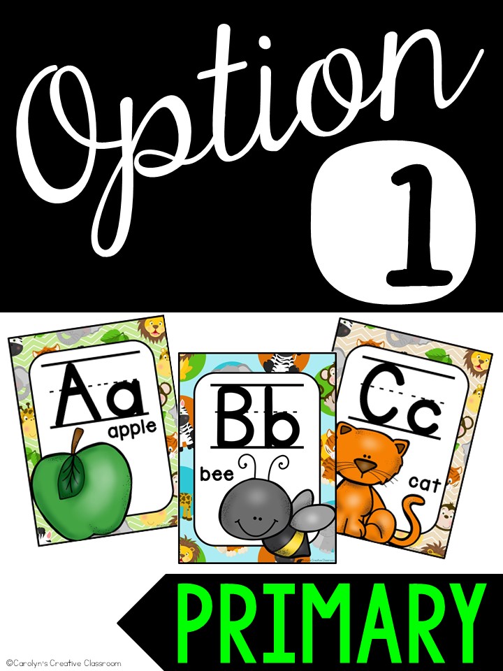 Safari Animals Alphabet Posters – Safari Classroom Decor