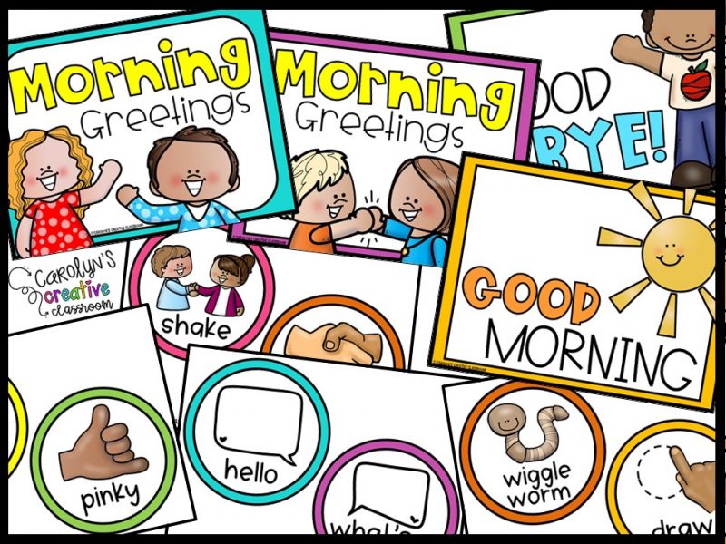 Editable Morning Greetings Choices – Greeting Signs Bright Colors