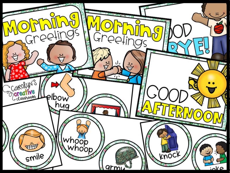 Editable Morning Greetings Choices – Greeting Signs Cactus Theme #2
