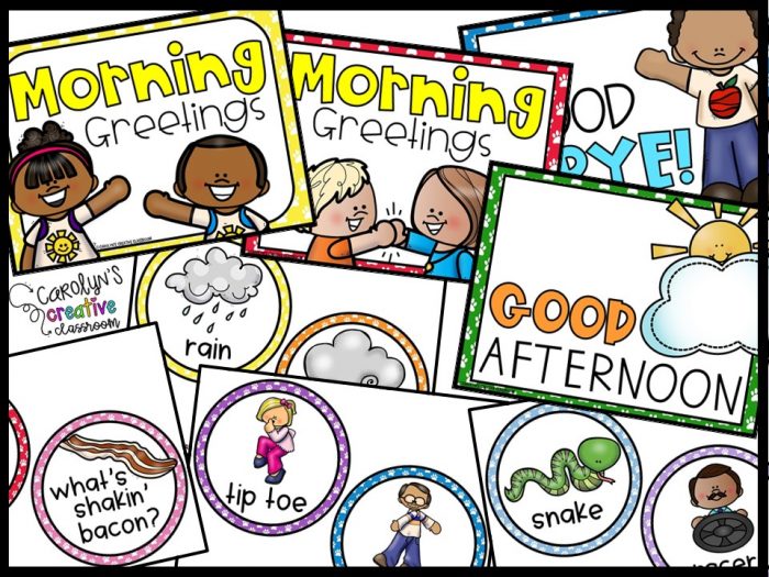 Editable Morning Greetings Choices – Greeting Signs Paw Prints