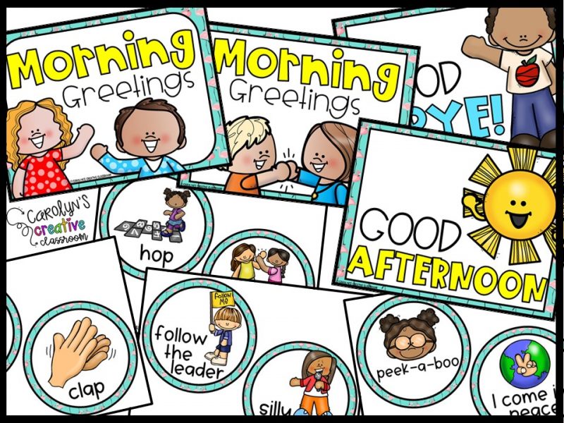 Editable Morning Greetings Choices – Greeting Signs Flamingo Theme