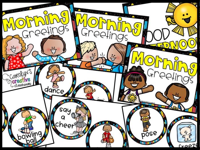Editable Morning Greetings Choices – Greeting Signs Superhero