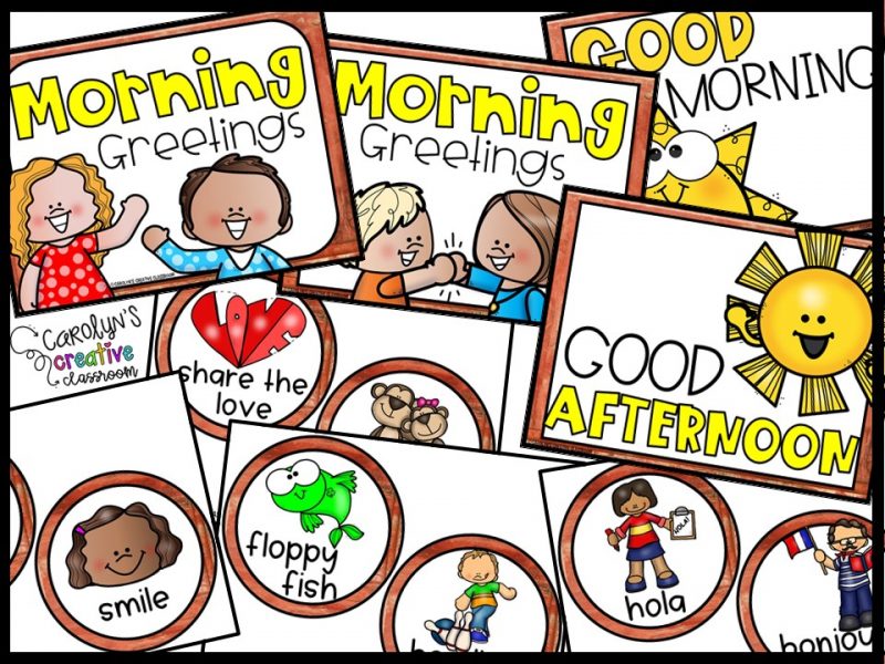Editable Morning Greetings Choices – Greeting Signs Rustic Farmhouse Theme