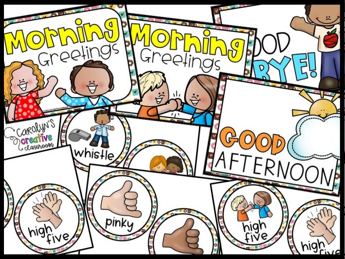 Editable Morning Greetings Choices – Greeting Signs Coffee and Donuts