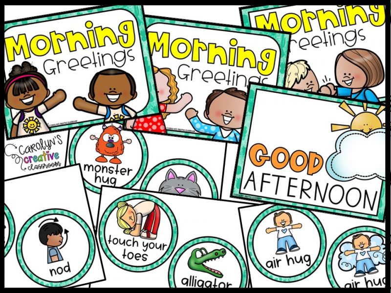 Editable Morning Greetings Choices – Greeting Signs Cactus Theme (Set #1)