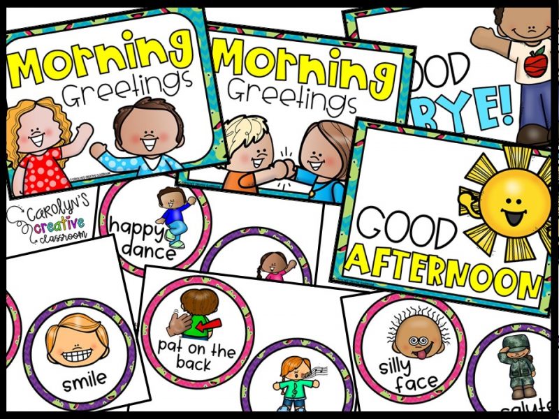 Editable Morning Greetings Choices – Greeting Signs Frogs