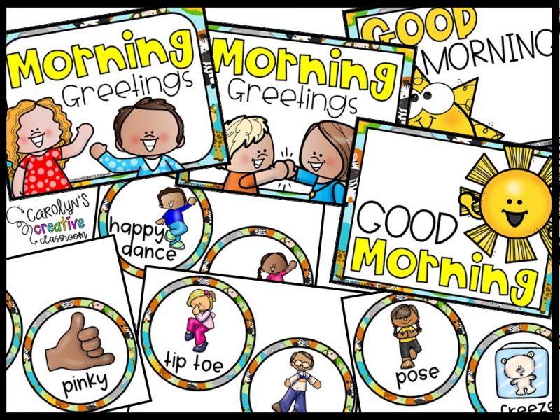 Editable Morning Greetings Choices – Greeting Signs Safari Theme