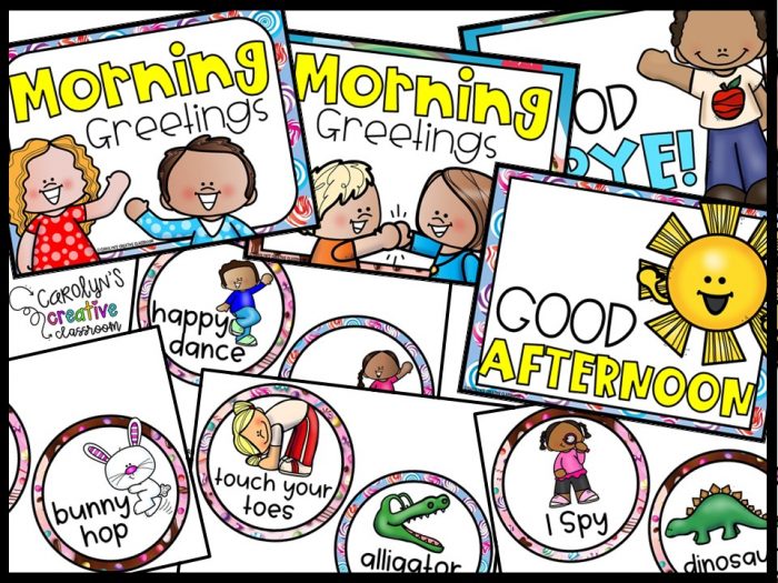 Editable Morning Greetings Choices – Greeting Signs Candyland Theme