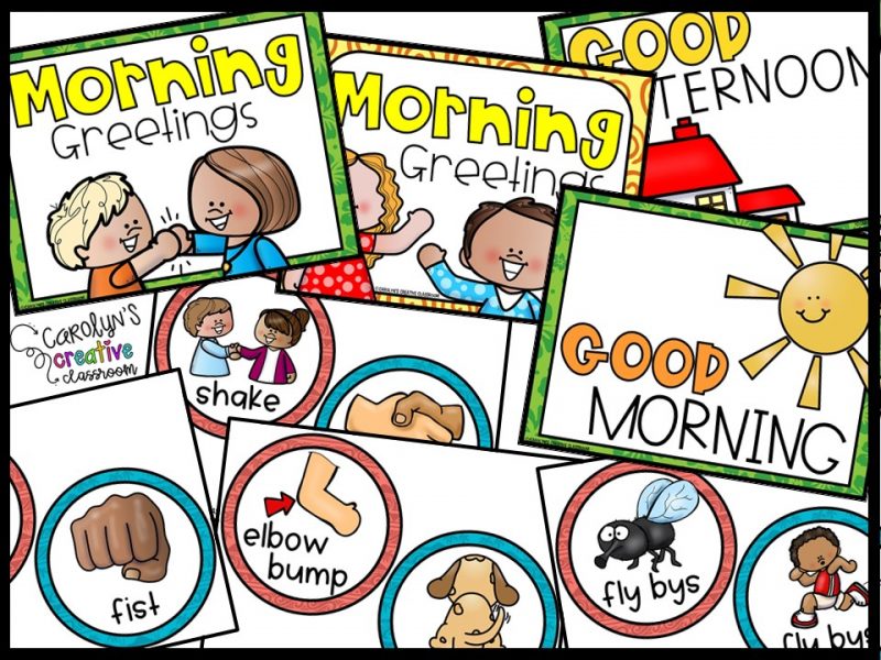 Editable Morning Greetings Choices – Greeting Signs Hawaiian Theme