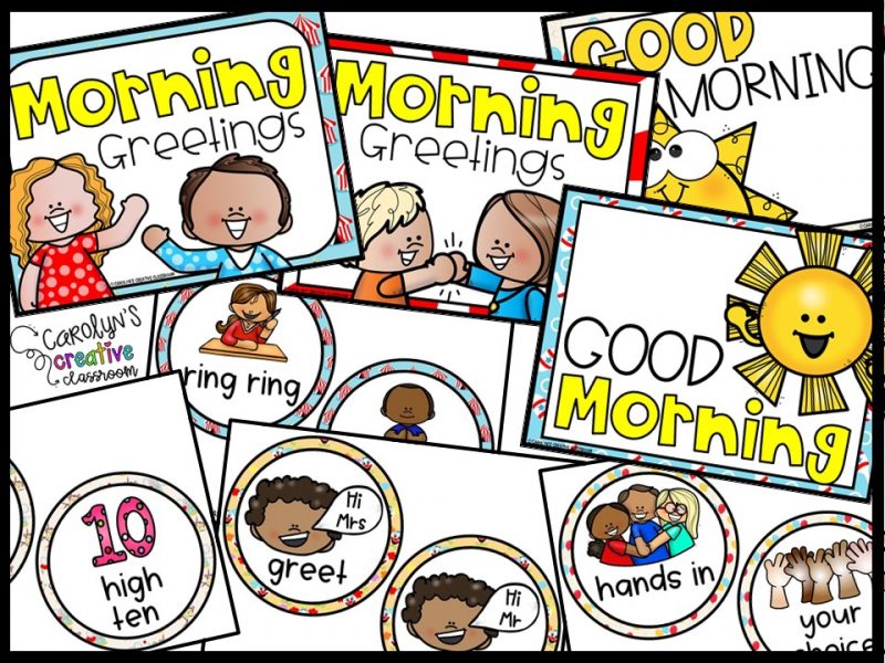 Editable Morning Greetings Choices – Greeting Signs Circus Theme