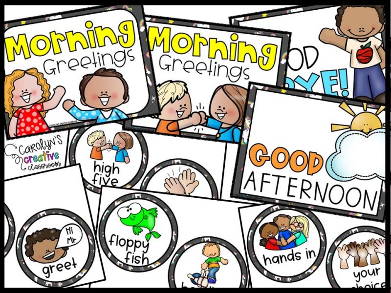 Editable Morning Greetings Choices – Greeting Signs Unicorn Theme